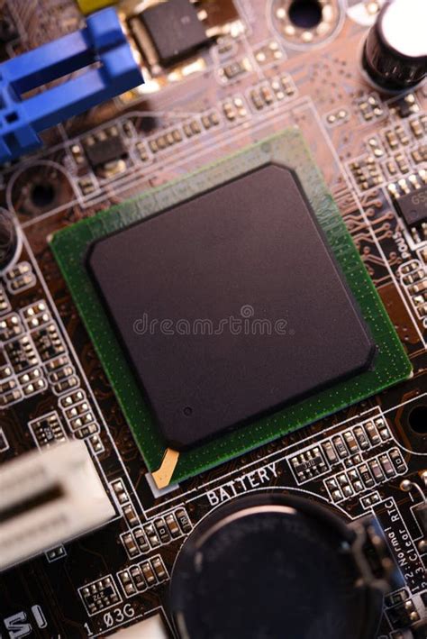 The Controller Chip Is On The Motherboard An Integrated Circuit Stock Image Image Of