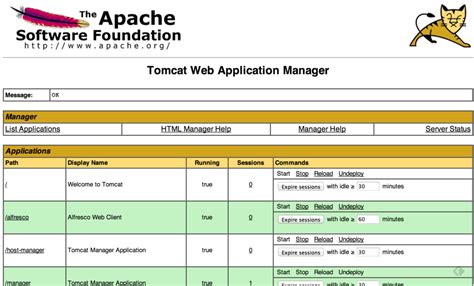How To Enable Tomcat Manager In An Alfresco Installation