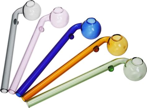 Rora Glass Pipe 10pcs 16cm Length Hand Small Pipe Colorful Mini