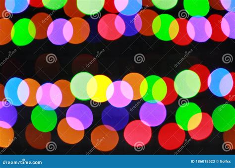 Multi Colored Bokeh On Dark Background Stock Image Image Of Circle