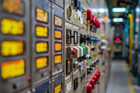 Control Panel With Switches And Gauges Premium Ai Generated Image