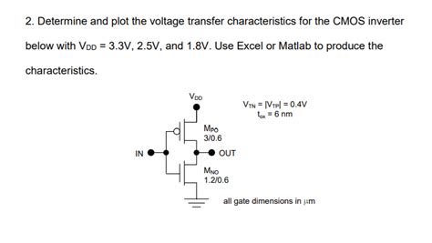 Solved 2 Determine And Plot The Voltage Transfer