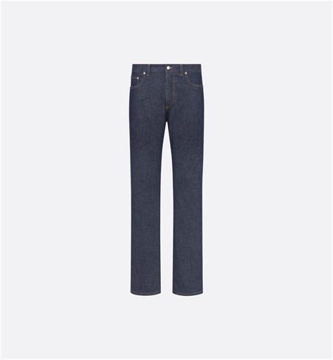Diorling Jeans Baumwolldenim In Marineblau Dior