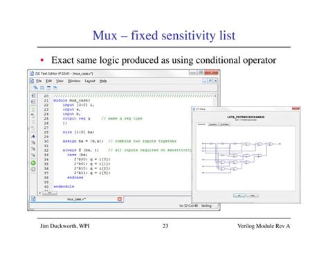 Verilog For Synthesis Combinational Rev Apdf