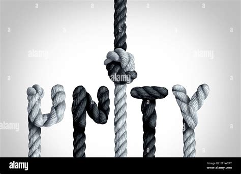 Concept Of Unity And United Trust Symbol Connected Together As Two