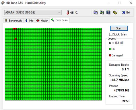 bad block but 100 health solved windows 10 forums