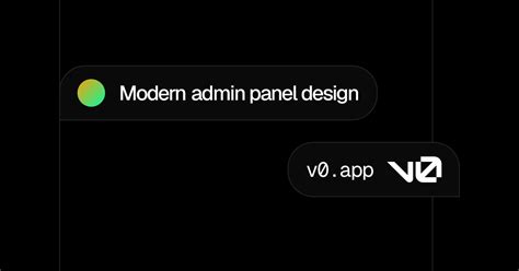 Modern Admin Panel Design V0 By Vercel