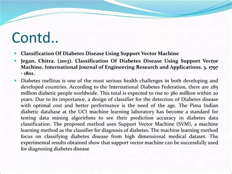 Diabetes Prediction Using Machine Learning Ppt Diabetes Diseases
