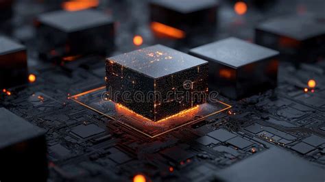 Futuristic Circuit Board With Glowing Elements Showcasing Technology And Innovation In A Digital