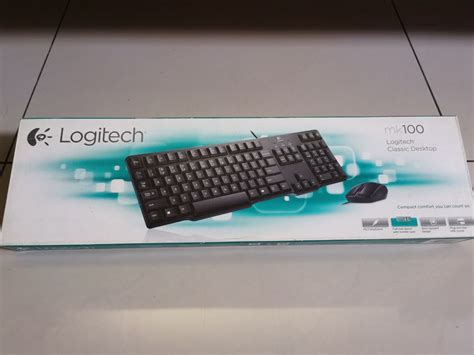 Logitech Classic Desktop Keyboard Mouse [combo Set] Mk100 Computers And Tech Parts