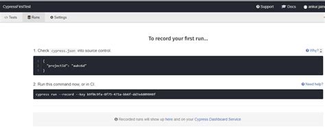 Steps To Setup Cypress Dashboard Qa Automation