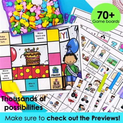 Speech And Language Therapy Board Games For Year Round Themes By Anna