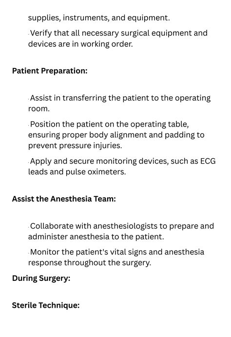 SOLUTION Duties And Responsibilities Of Operation Theatre Nurse