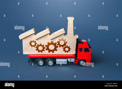 The Truck Transports An Industrial Plant Relocation Of A Plant Or Production Import And Export