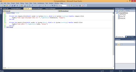 Membuat Form Pendaftaran Menggunakan Visual Studio