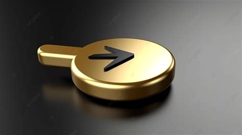 3d Rendered Gray Round Key Button With Gold Right Arrow Icon Ui Ux Element Photo And Picture For