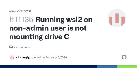 Running Wsl2 On Non Admin User Is Not Mounting Drive C · Issue 11135