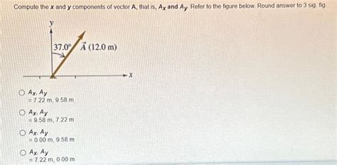 Solved Compute The X And Y Components Of Vector A That Is Chegg