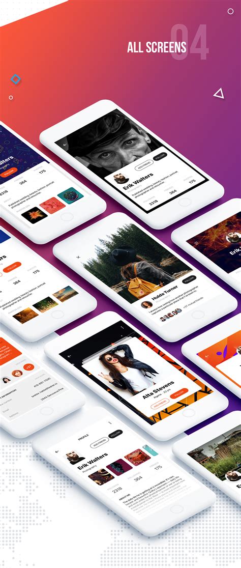 Profile Mobile UI Kit On Behance