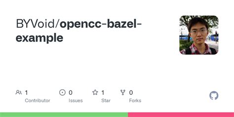 Github Byvoidopencc Bazel Example