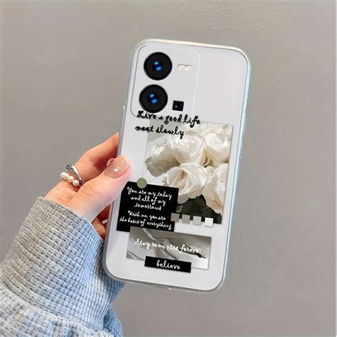 حافظة هاتف من السيليكون الشفاف لهاتف فيفو Y20y30y31y52y75y76y77