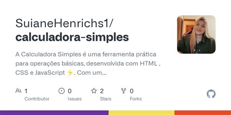 Github Suianehenrichs1calculadora Simples A Calculadora Simples é