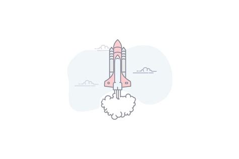 Rocket Launching Illustration