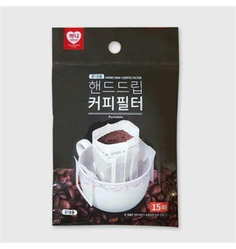 티 커피드리퍼 간편 일회용 핸드드립 커피필터 X5개 커피추출 몬 티몬