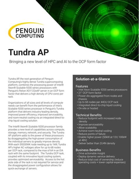 Bringing A New Level Of Hpc And Ai To The Ocp Form Factor Pdf