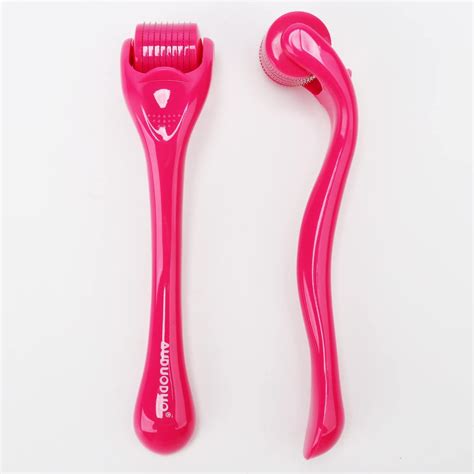 Auduoduo® Derma Roller 03 Mm With Real Silver Needles Pink Advanced