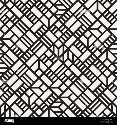 Vector Seamless Pattern Mesh Repeating Texture Linear Grid With Chaotic Shapes Stylish