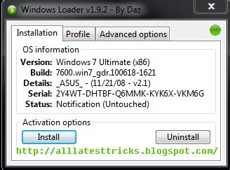 Windows Loader Status Notification Lauregonca