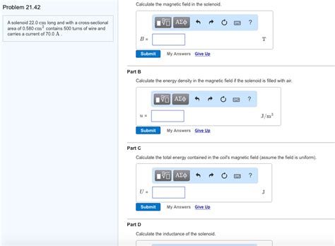 Solved Calculate The Magnetic Field In The Solenoid Problem Chegg