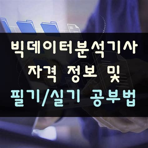 빅데이터분석기사 자격증 정보 및 필기실기 공부법 네이버 블로그