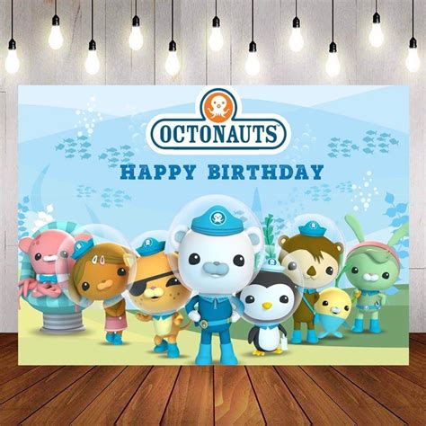 Octonauts Undersea Explorers Happy Birthday Party Celebration Balloon Backdrop Background