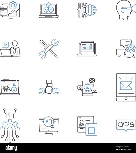 Education And Training Line Icons Collection Learning Knowledge