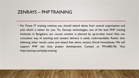 Ppt Php Training In Bangalore Powerpoint Presentation Free Download