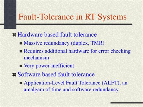 PPT Toward Energy Aware Software Based Fault Tolerance In Real Time Systems PowerPoint