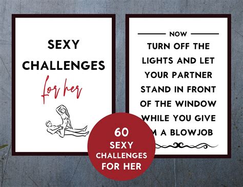 Sex Game 60 Sex Challenges For Her Printable Sexy Card Game Sexytoy