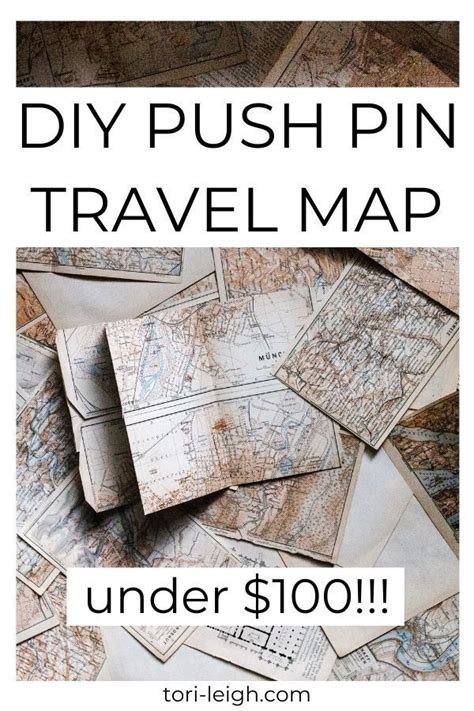 DIY Push Pin Travel Map For Under Pushpin Travel Map Push Pin Travel Diy Push Pins