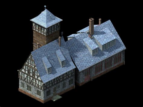 Artstation Heterogeneous Architecture Building 02 Game Assets