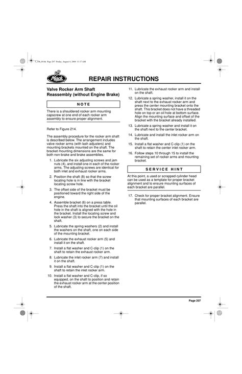 Mack E Tech Engine Service Manual