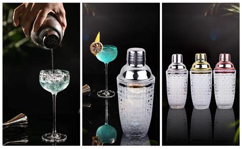 Gbuxska Glass Cocktail Shaker Set Glass Shaker For