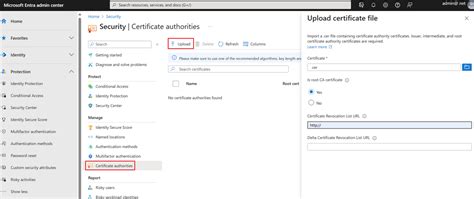 How To Configure Certificate Authorities For Microsoft Entra Certificate Based Authentication