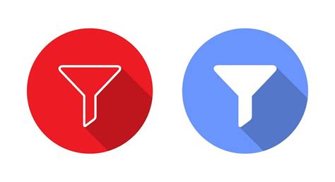 Filter Menu Icon With Long Shadow 49235429 Vector Art At Vecteezy