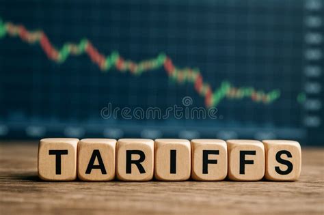 Tariffs Increasing With Decreasing Stock Market Prices Impacting Global Trade And Economy Stock