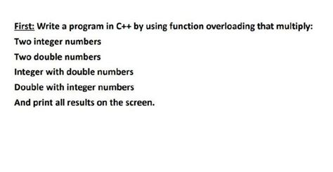 Solved First Write A Program In C By Using Function