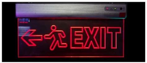 Red Acrylic Exit Sign Edge Lit LED Frame 110 V At 1500 Piece In New Delhi ID 6382143062