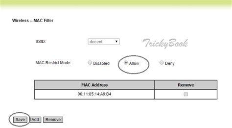 How To Secure Wifi Network Using MAC Filter TrickyBook