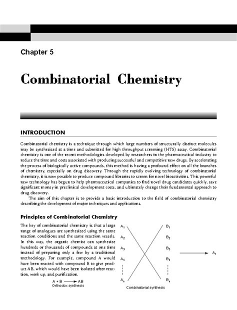Combinatorial Chemistry Andkdswhu Combinatorial Chemistry Introduction Combinatorial Chemistry